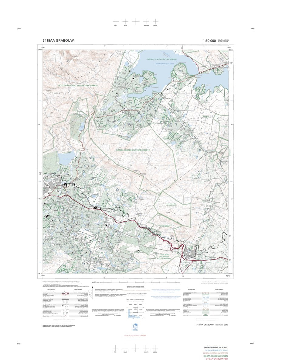 3419AA GRABOUW (4th Edition) Map by Chief Directorate: National Geo ...