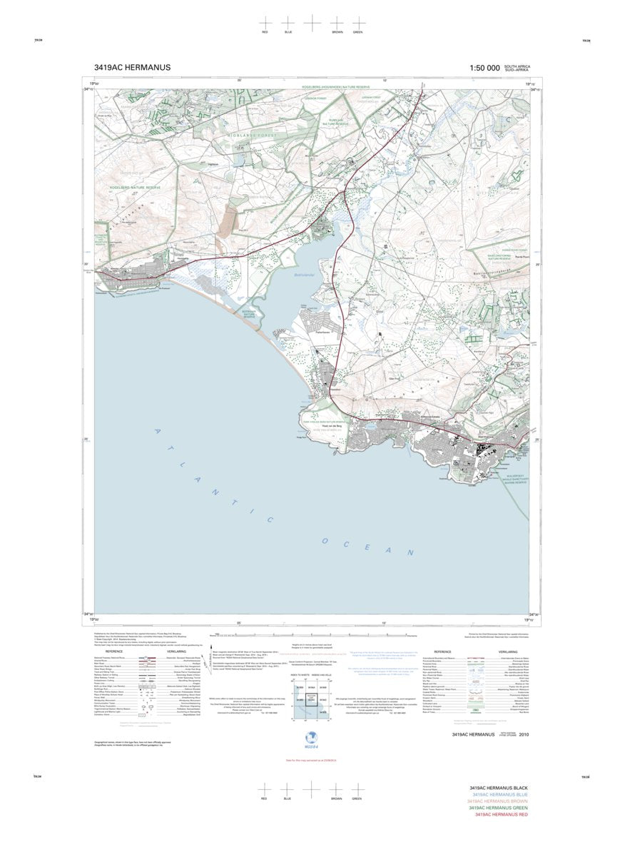 3419AC HERMANUS (5th Edition) Map by Chief Directorate: National Geo ...