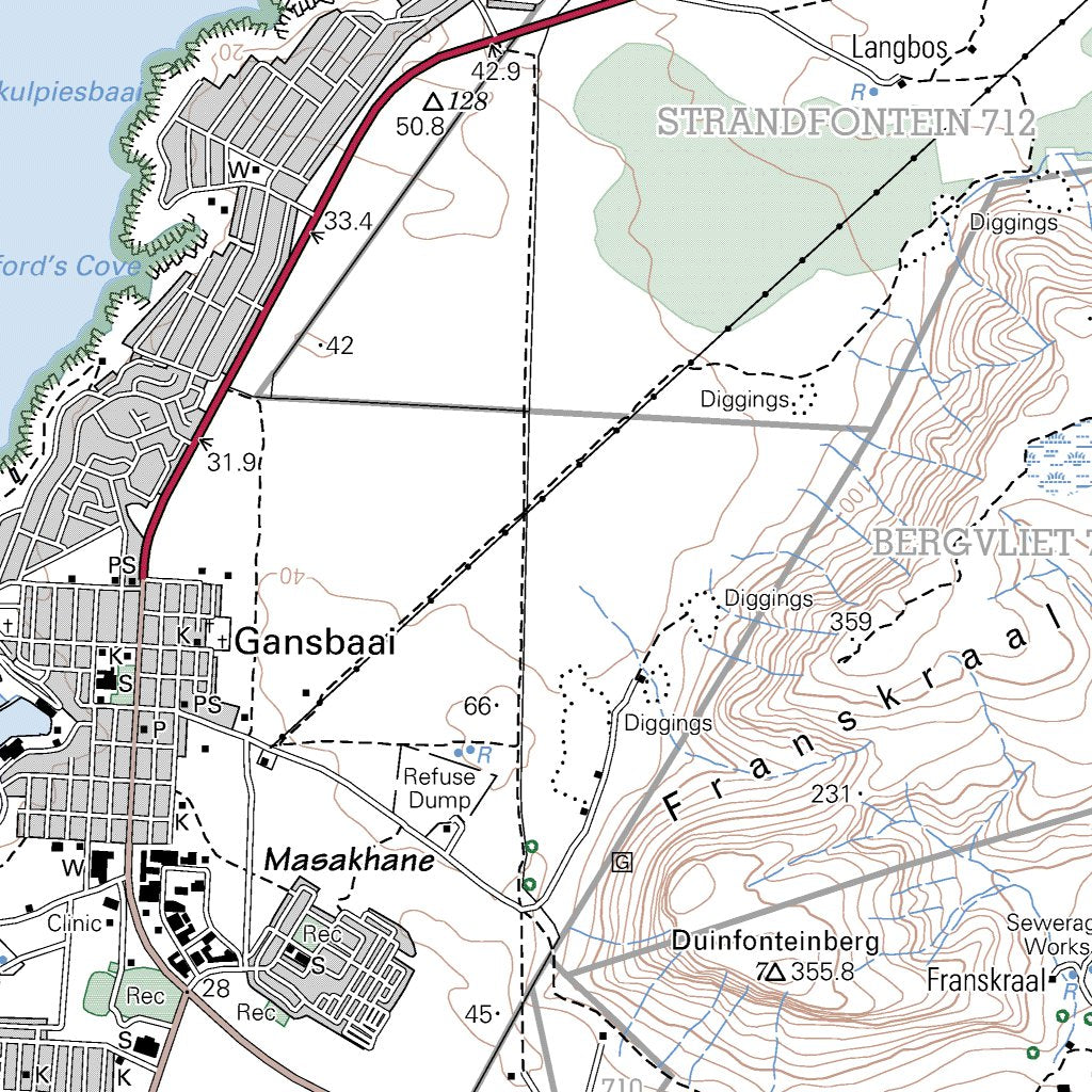 3419CB GANSBAAI (5th Edition) Map by Chief Directorate: National Geo ...