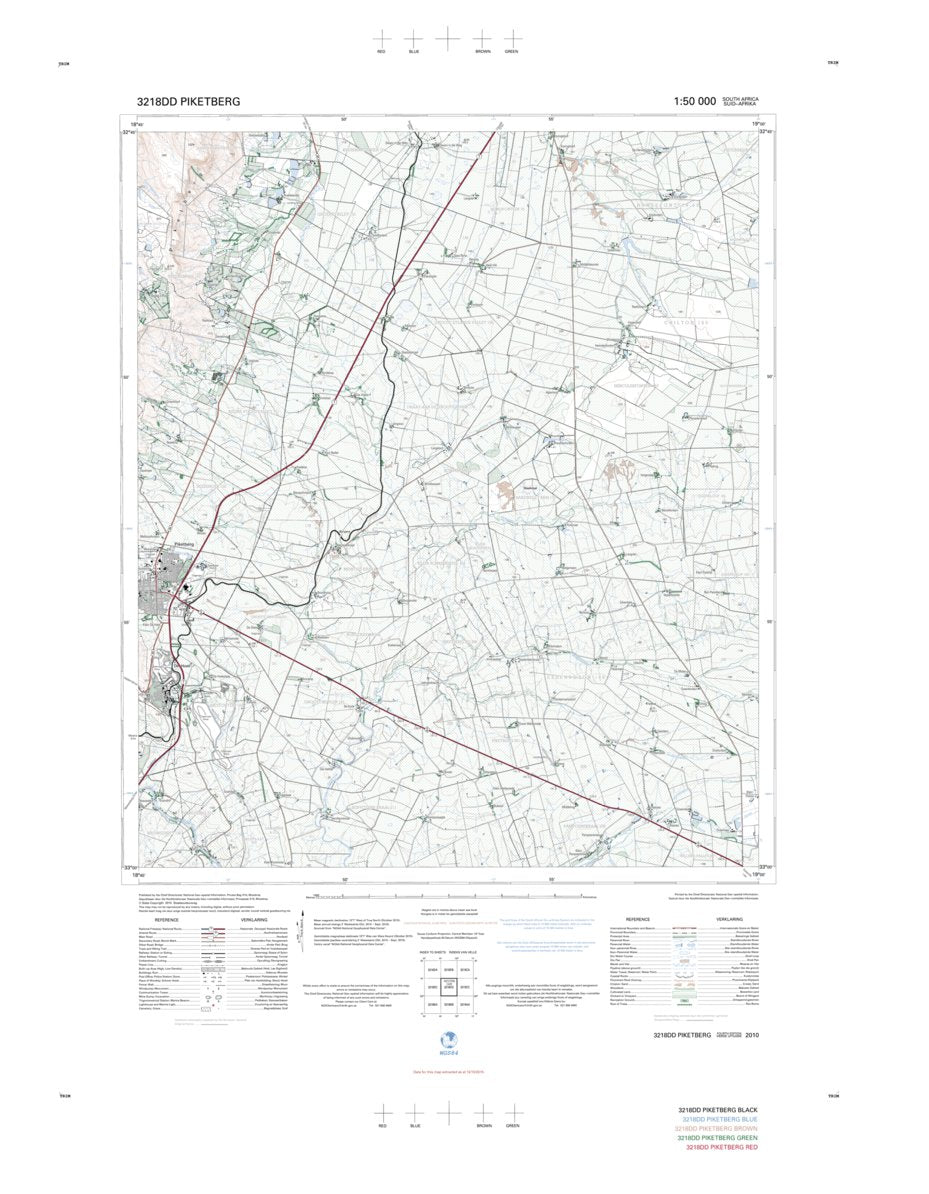 3218DD PIKETBERG Map by Chief Directorate: National Geo-spatial ...
