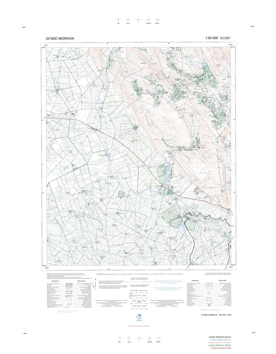 3218DC MORAVIA Map by Chief Directorate: National Geo-spatial ...