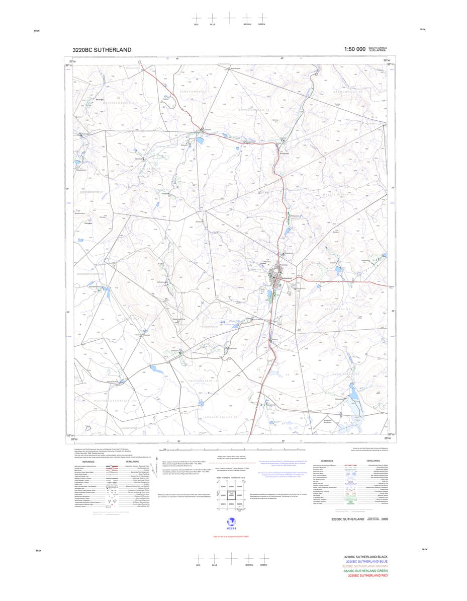 3220BC SUTHERLAND Map by Chief Directorate: National Geo-spatial ...