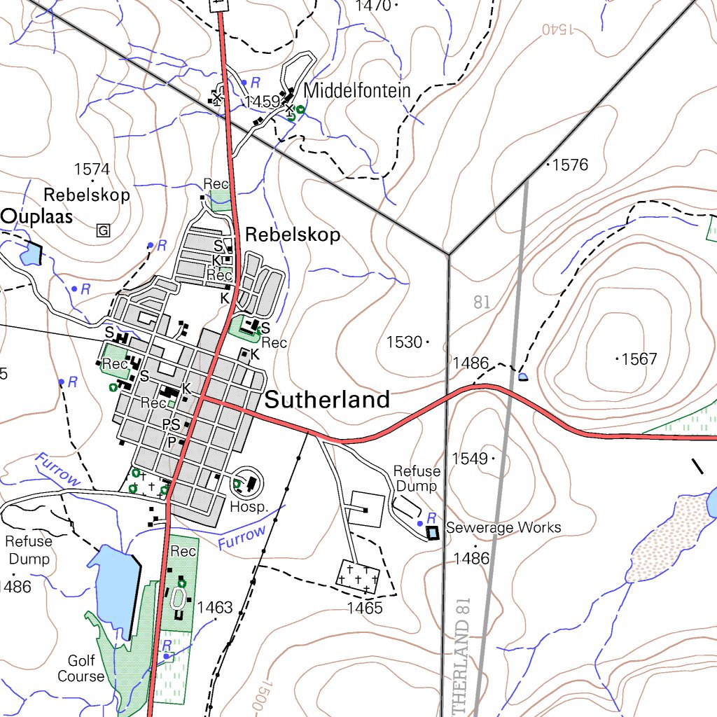 3220BC SUTHERLAND Map by Chief Directorate: National Geo-spatial ...