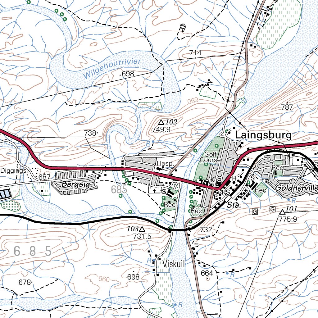 3320BB LAINGSBURG Map by Chief Directorate: National Geo-spatial ...