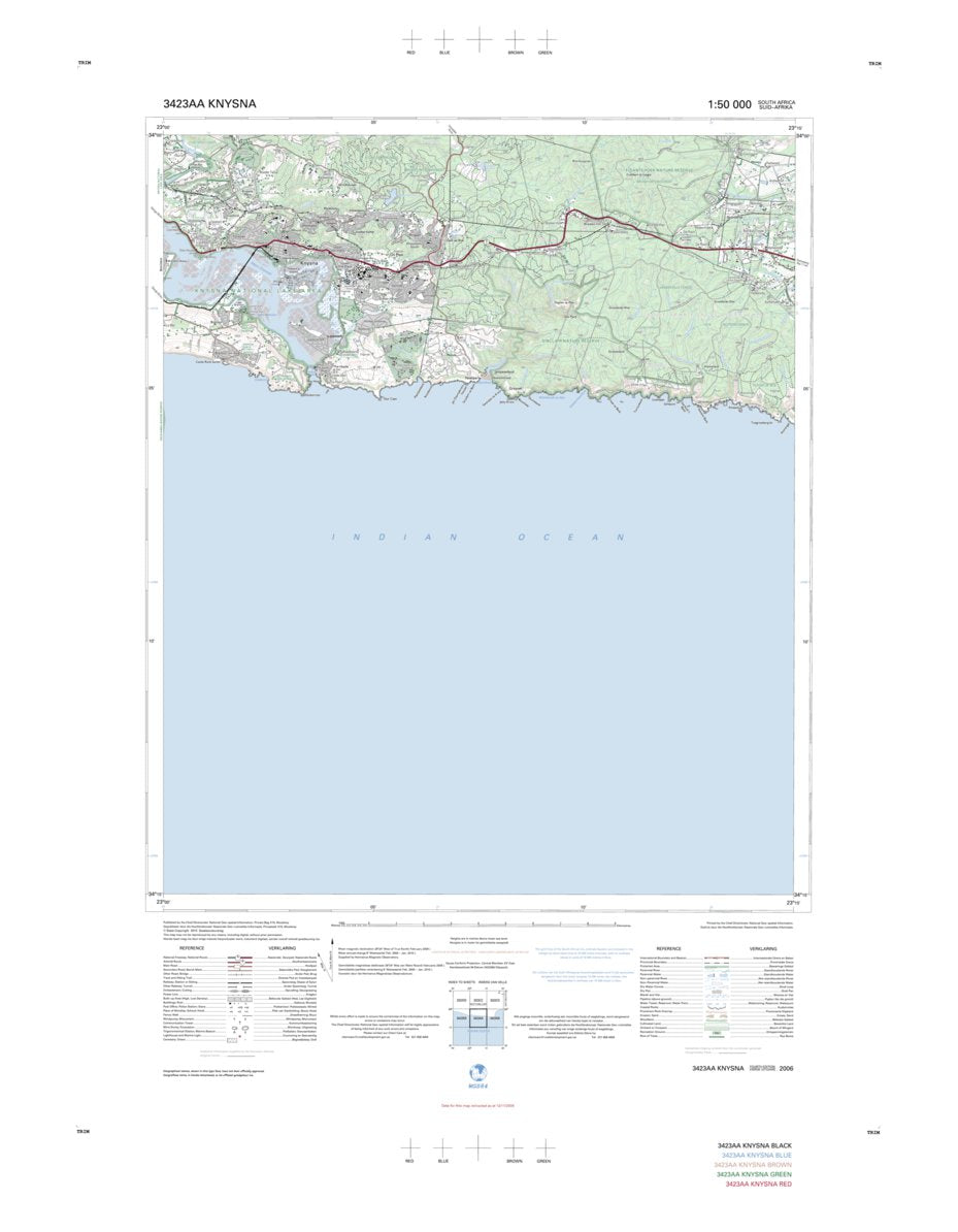 3423AA KNYSNA Map by Chief Directorate: National Geo-spatial ...