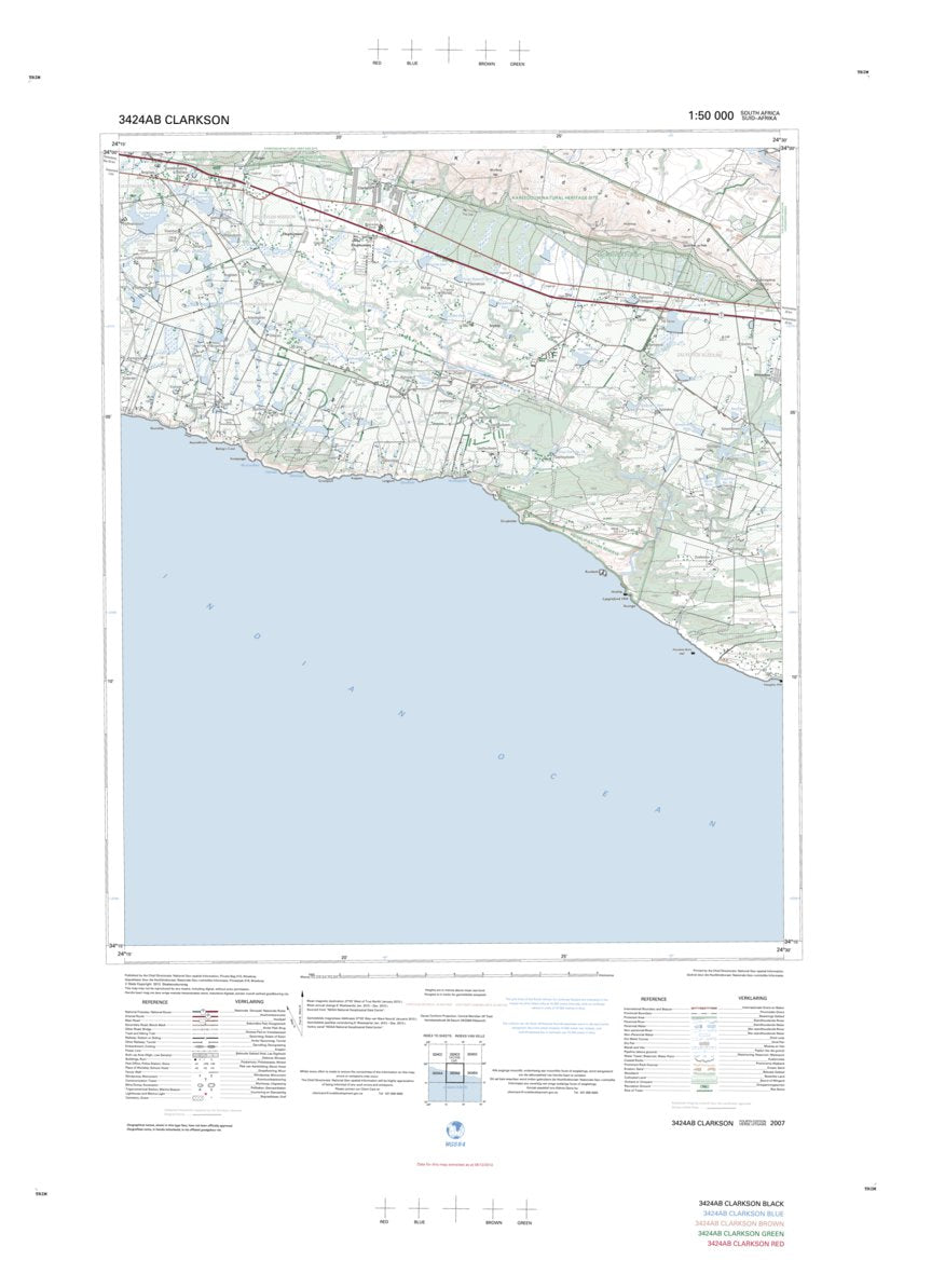 3424AB CLARKSON (4th Edition) Map by Chief Directorate: National Geo ...
