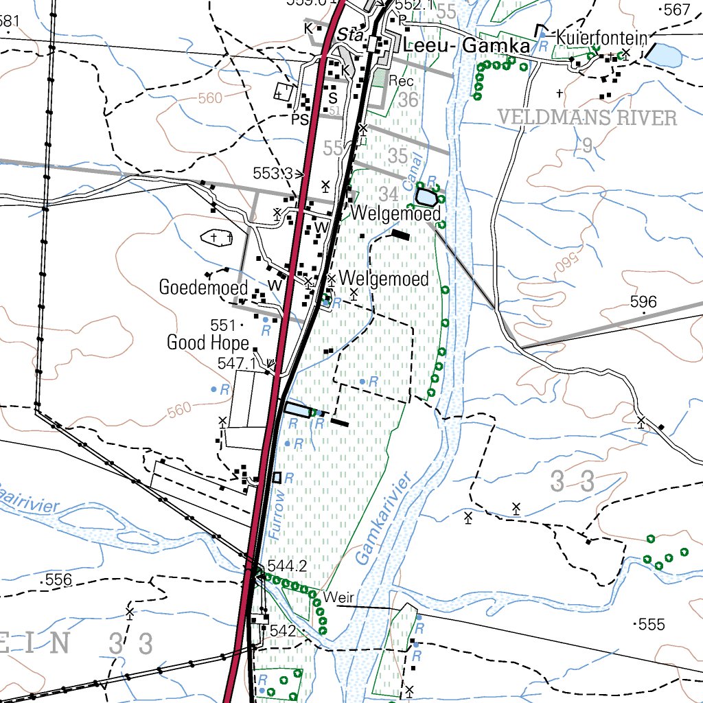 3221DD LEEU-GAMKA Map by Chief Directorate: National Geo-spatial ...