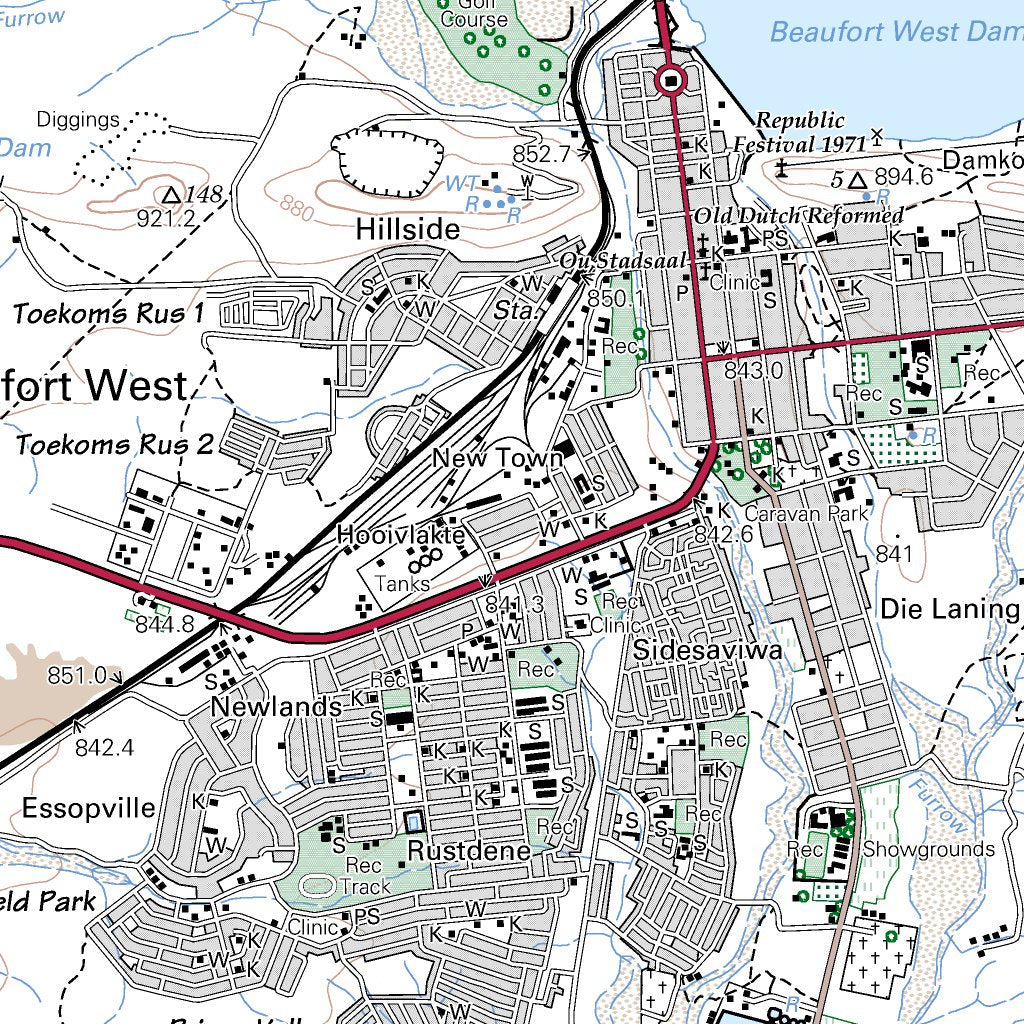 3222BC BEAUFORT WEST Map by Chief Directorate: National Geo-spatial ...