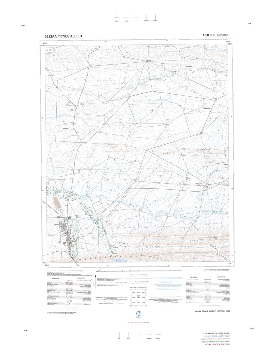 3322AA PRINCE ALBERT Map by Chief Directorate: National Geo-spatial ...
