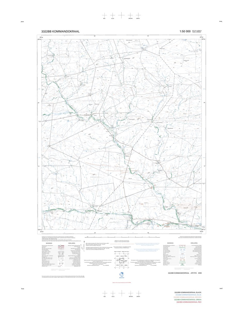 3322BB KOMMANDOKRAAL Map by Chief Directorate: National Geo-spatial Information | Avenza Maps