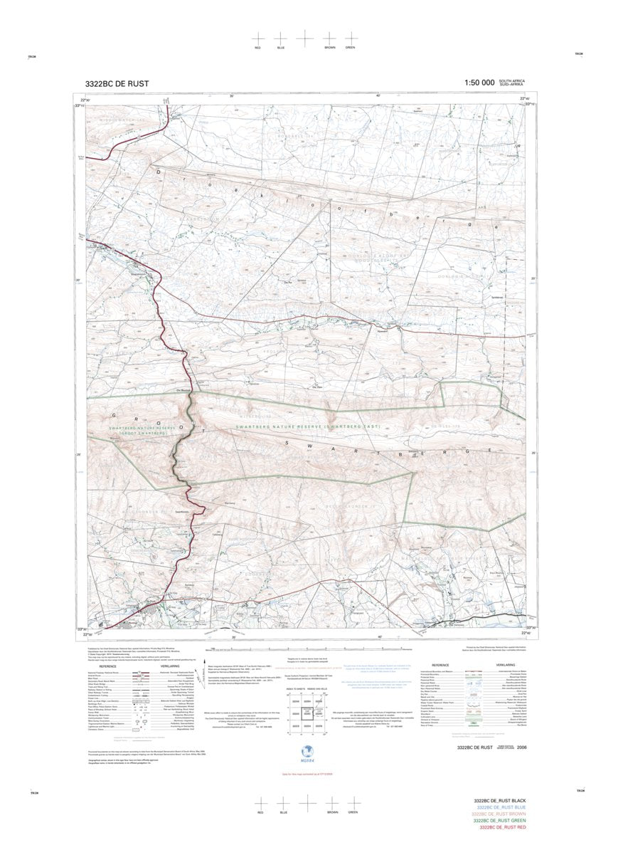 3322BC DE RUST Map by Chief Directorate: National Geo-spatial ...