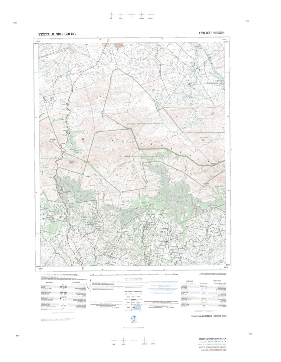 3322CC JONKERSBERG Map by Chief Directorate: National Geo-spatial Information | Avenza Maps
