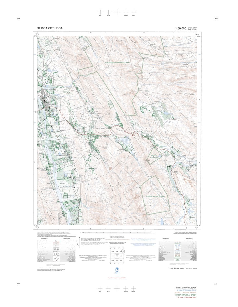 3219CA CITRUSDAL Map by Chief Directorate: National Geo-spatial ...