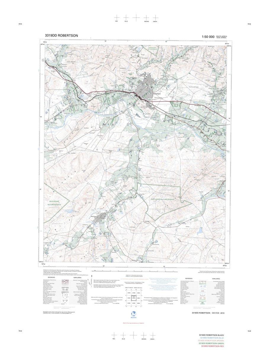 3319DD ROBERTSON Map by Chief Directorate: National Geo-spatial ...