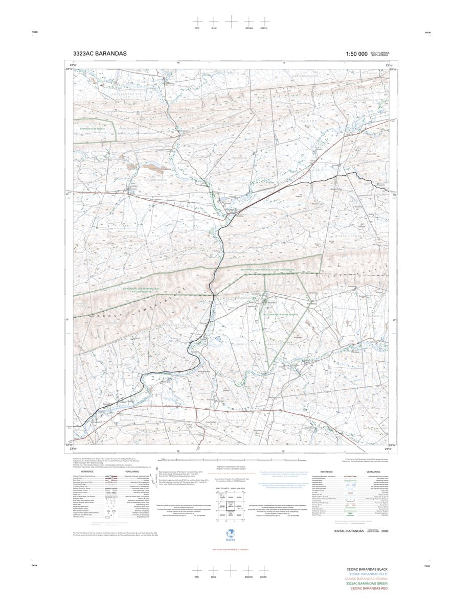3323AC BARANDAS Map by Chief Directorate: National Geo-spatial ...