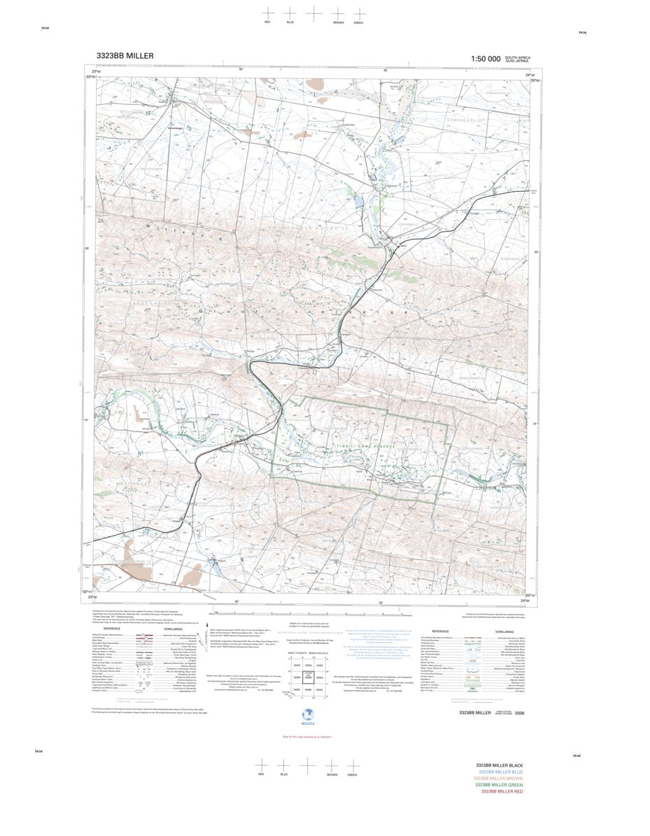 3323BB MILLER Map by Chief Directorate: National Geo-spatial ...