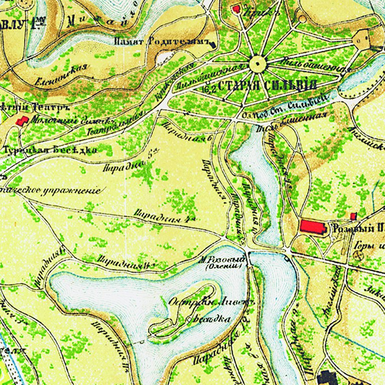 План города Павловска. 1897. Pavlovsk Town Plan, Map by Waldin | Avenza ...