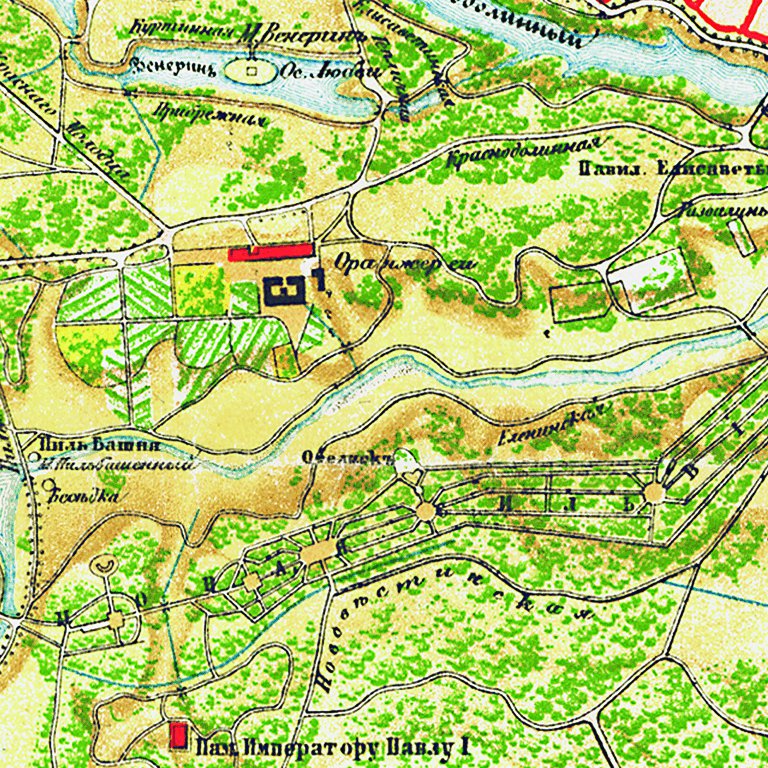 План города Павловска. 1897. Pavlovsk Town Plan, Map by Waldin | Avenza ...