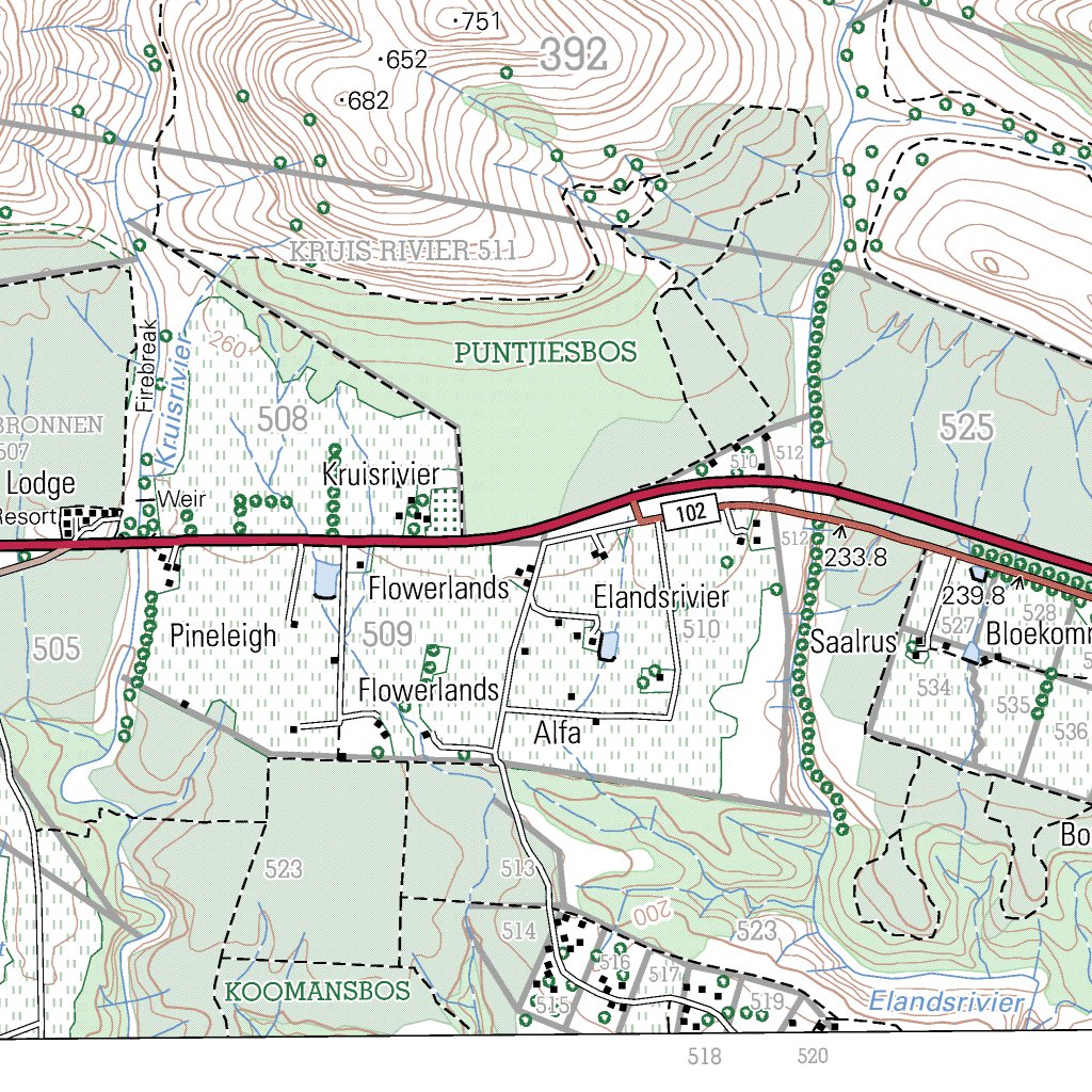 3324CC WITELSBOS Map by Chief Directorate: National Geo-spatial ...