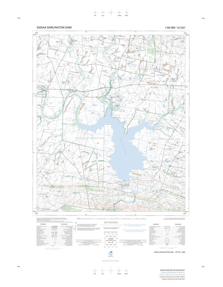 3325AA DARLINGTON DAM Map by Chief Directorate: National Geo-spatial ...