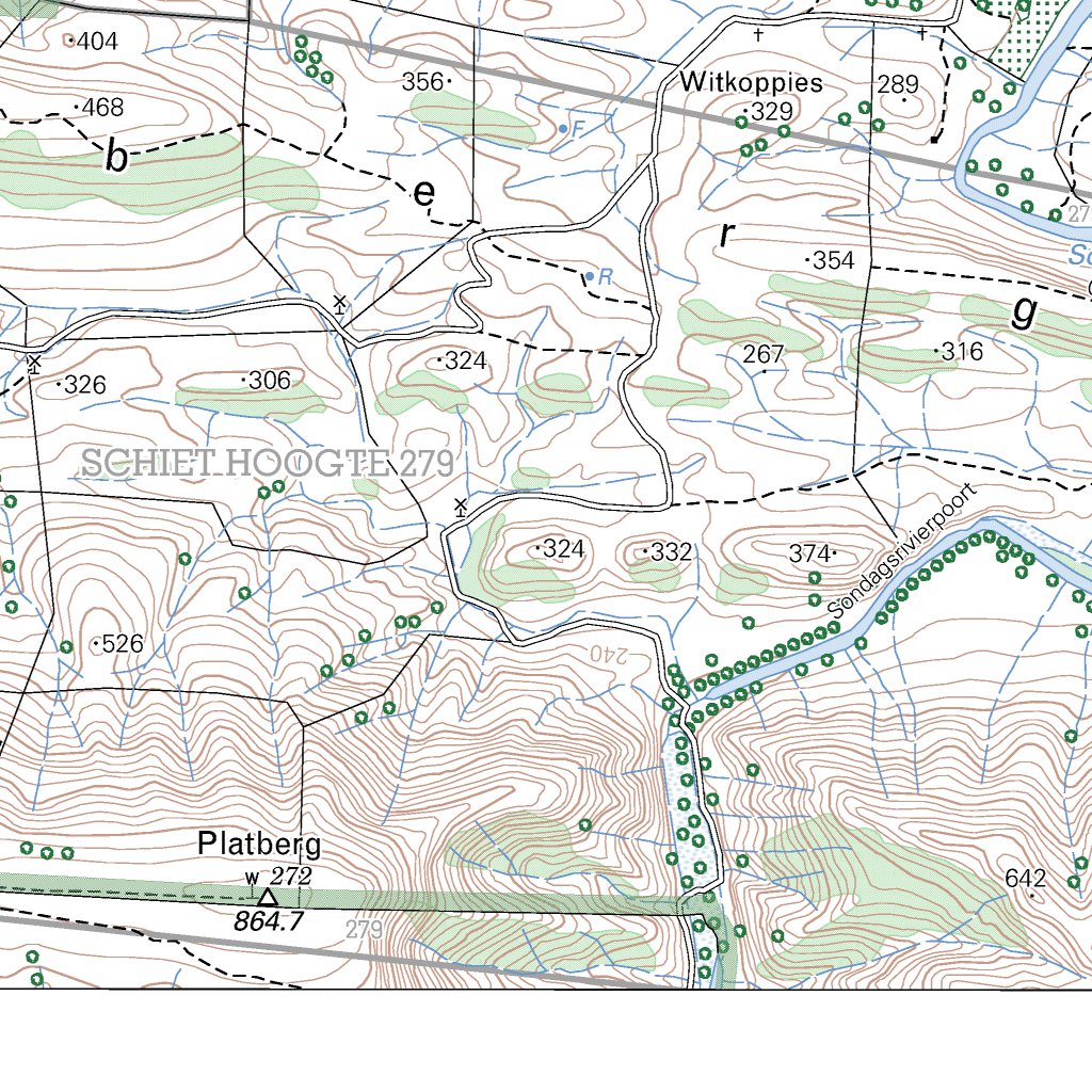 3325AA DARLINGTON DAM Map by Chief Directorate: National Geo-spatial ...