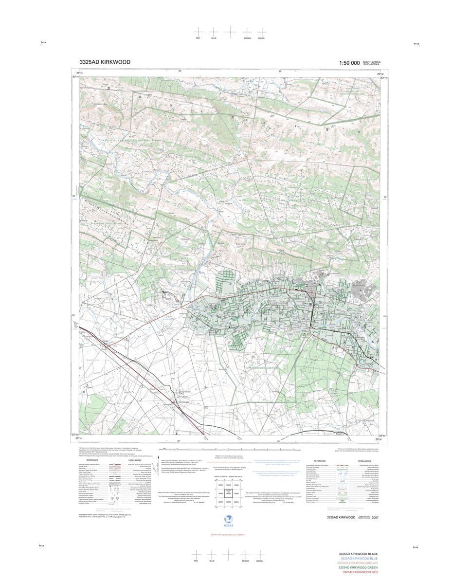 3325AD KIRKWOOD Map by Chief Directorate: National Geo-spatial ...
