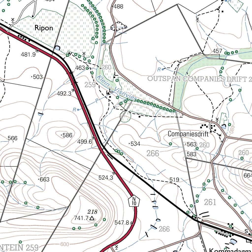 3325BB KOMMADAGGA Map by Chief Directorate: National Geo-spatial ...