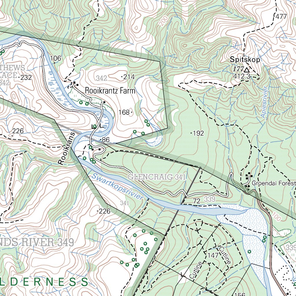 3325CB UITENHAGE Map by Chief Directorate: National Geo-spatial ...