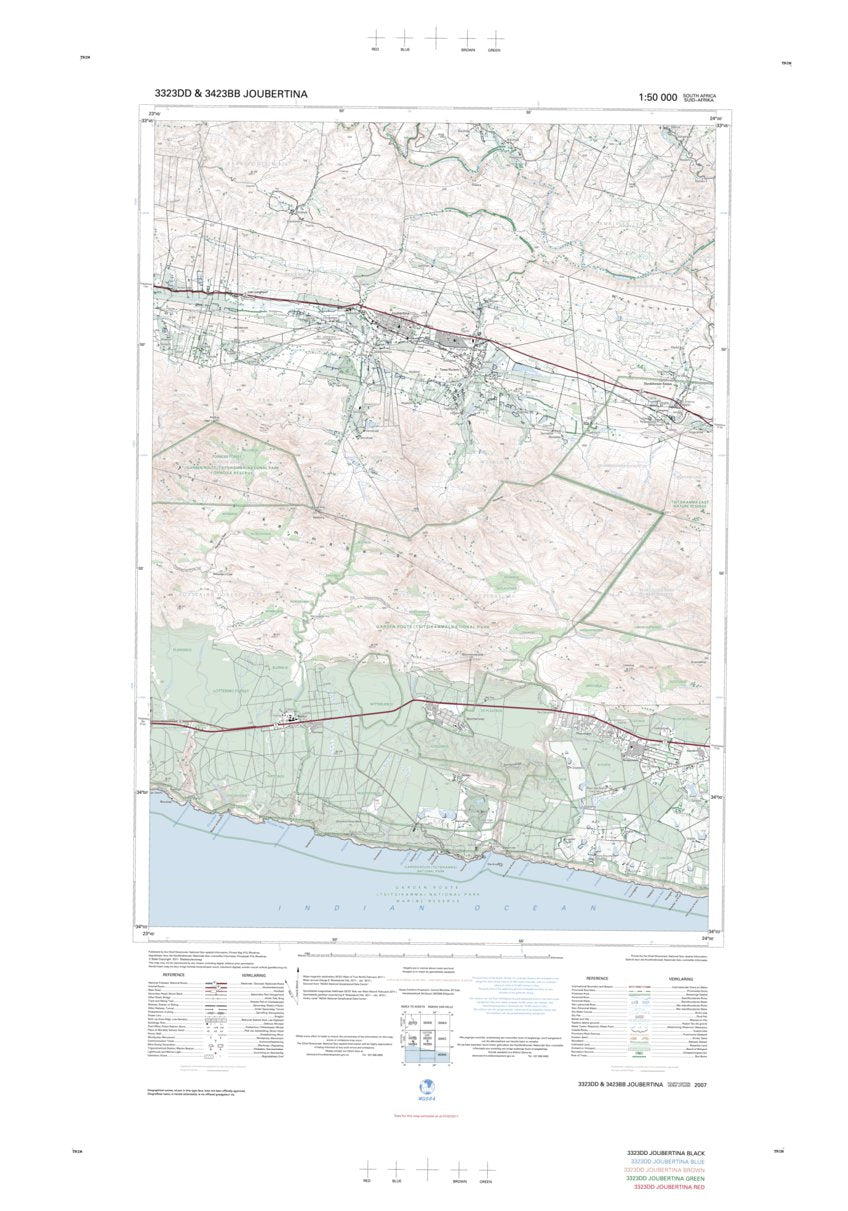 3323DD & 3423BB JOUBERTINA Map by Chief Directorate: National Geo ...