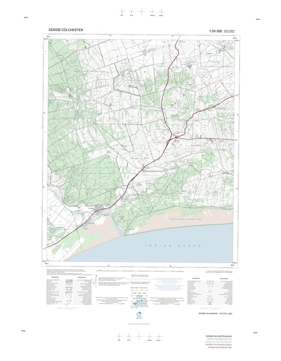 3325DB COLCHESTER Map by Chief Directorate: National Geo-spatial ...