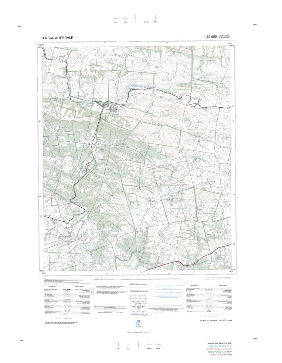 3326AC ALICEDALE Map by Chief Directorate: National Geo-spatial ...