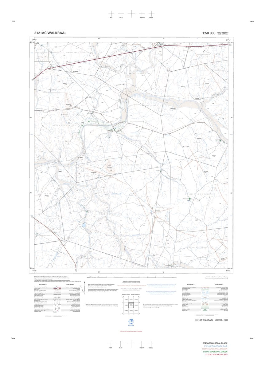 3121AC WALKRAAL Map by Chief Directorate: National Geo-spatial ...