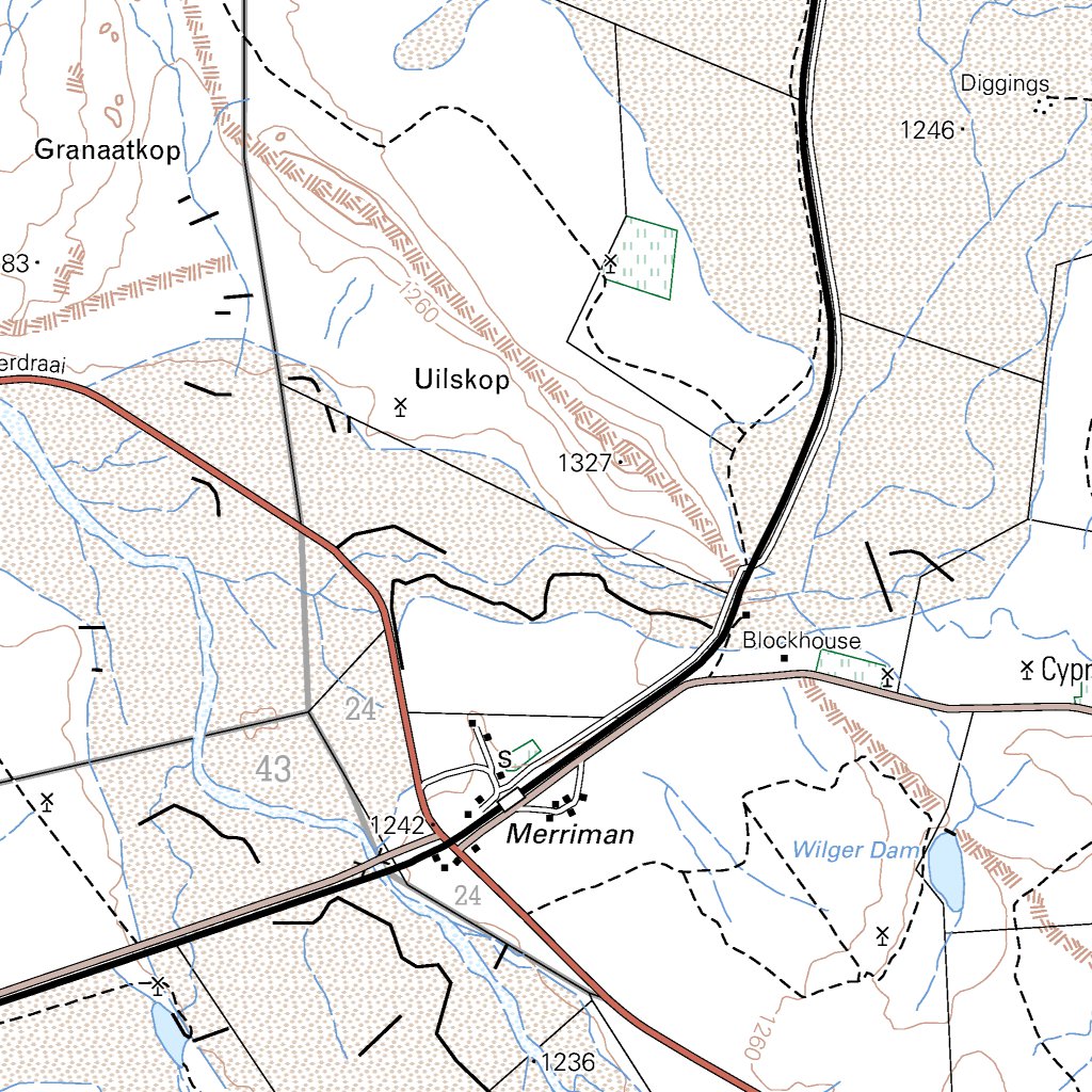 3123BA MERRIMAN Map by Chief Directorate: National Geo-spatial ...