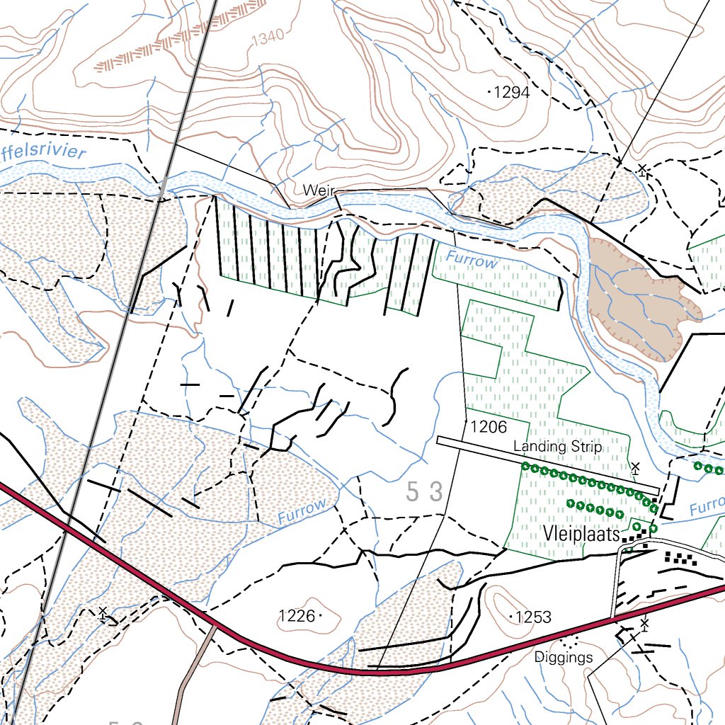 3123DD MURRAYSBURG Map by Chief Directorate: National Geo-spatial ...