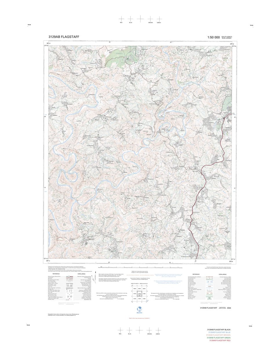 3129AB FLAGSTAFF Map by Chief Directorate: National Geo-spatial ...