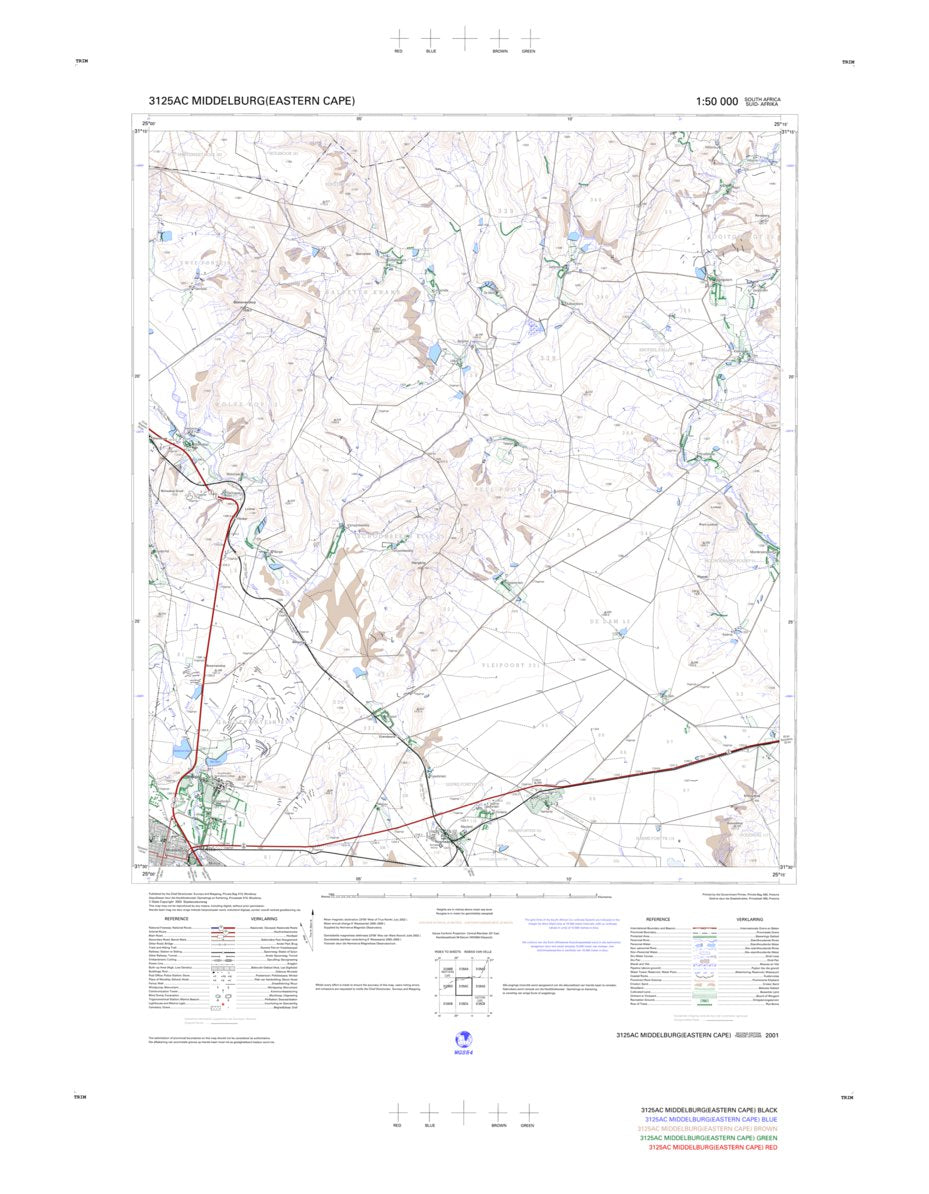 3125AC MIDDELBURG (EASTERN CAPE) Map by Chief Directorate: National Geo ...