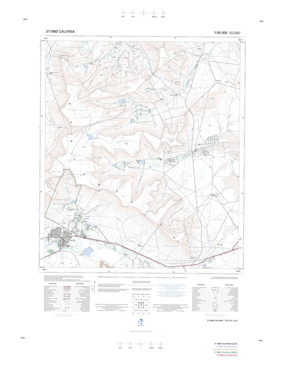 3119BD CALVINIA Map by Chief Directorate: National Geo-spatial ...