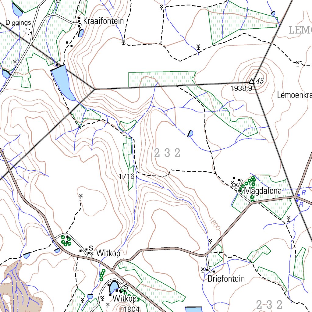 3126BA WITKOP Map by Chief Directorate: National Geo-spatial ...