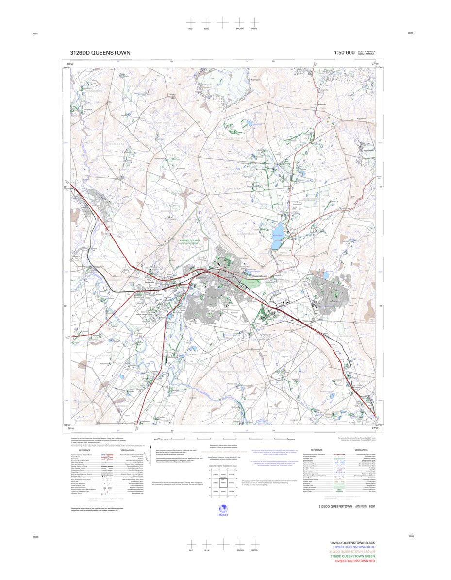 3126DD QUEENSTOWN Map by Chief Directorate: National Geo-spatial ...