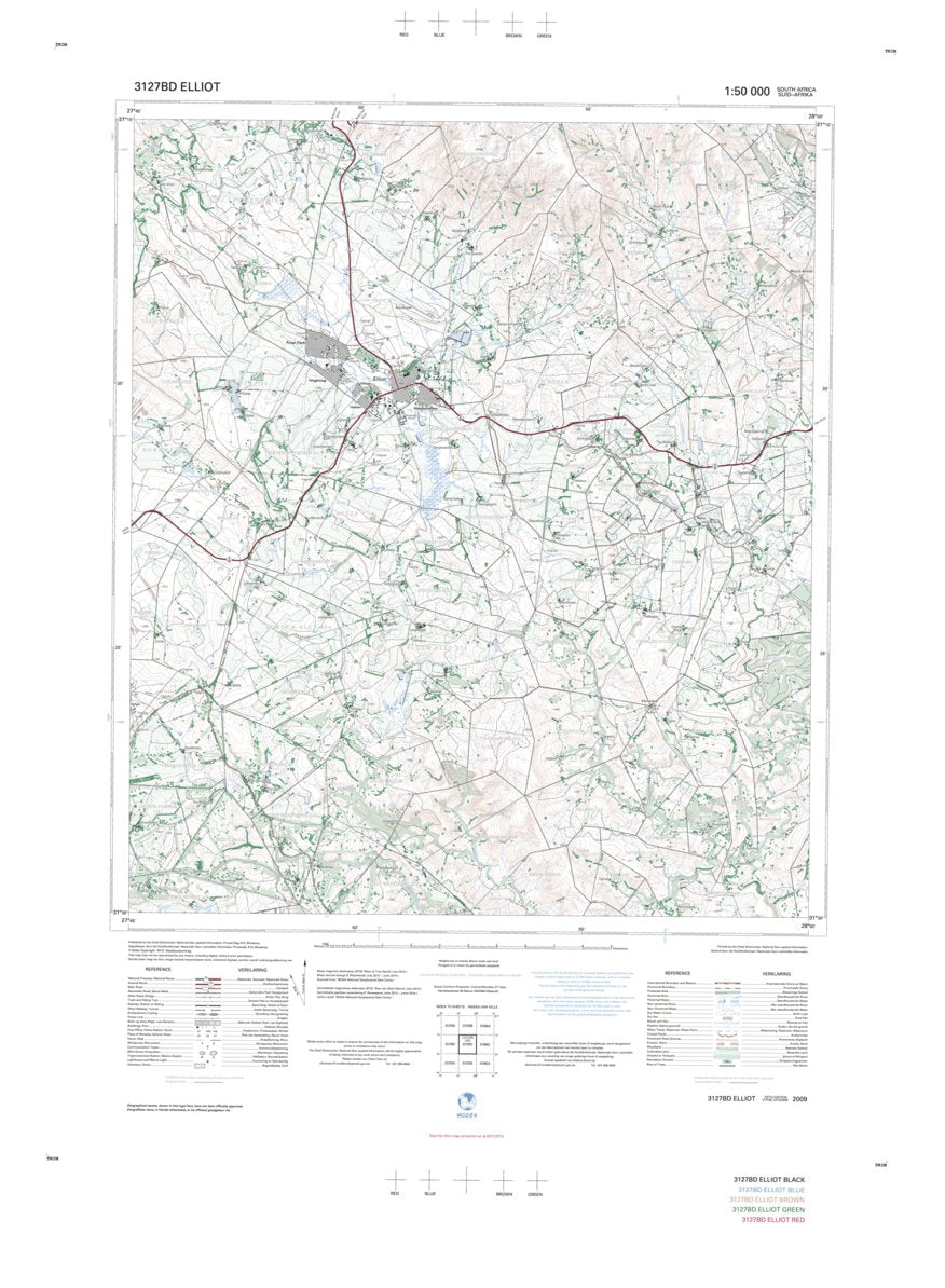 3127BD ELLIOT (5th Edition) Map by Chief Directorate: National Geo ...