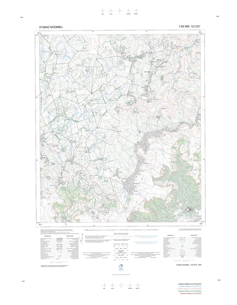 3128AD NCEMBU Map by Chief Directorate: National Geo-spatial ...