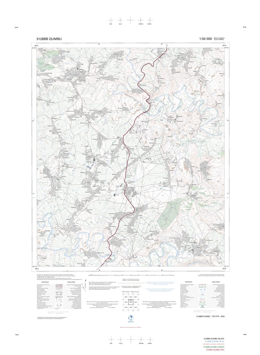 3128BB QUMBU Map by Chief Directorate: National Geo-spatial Information ...