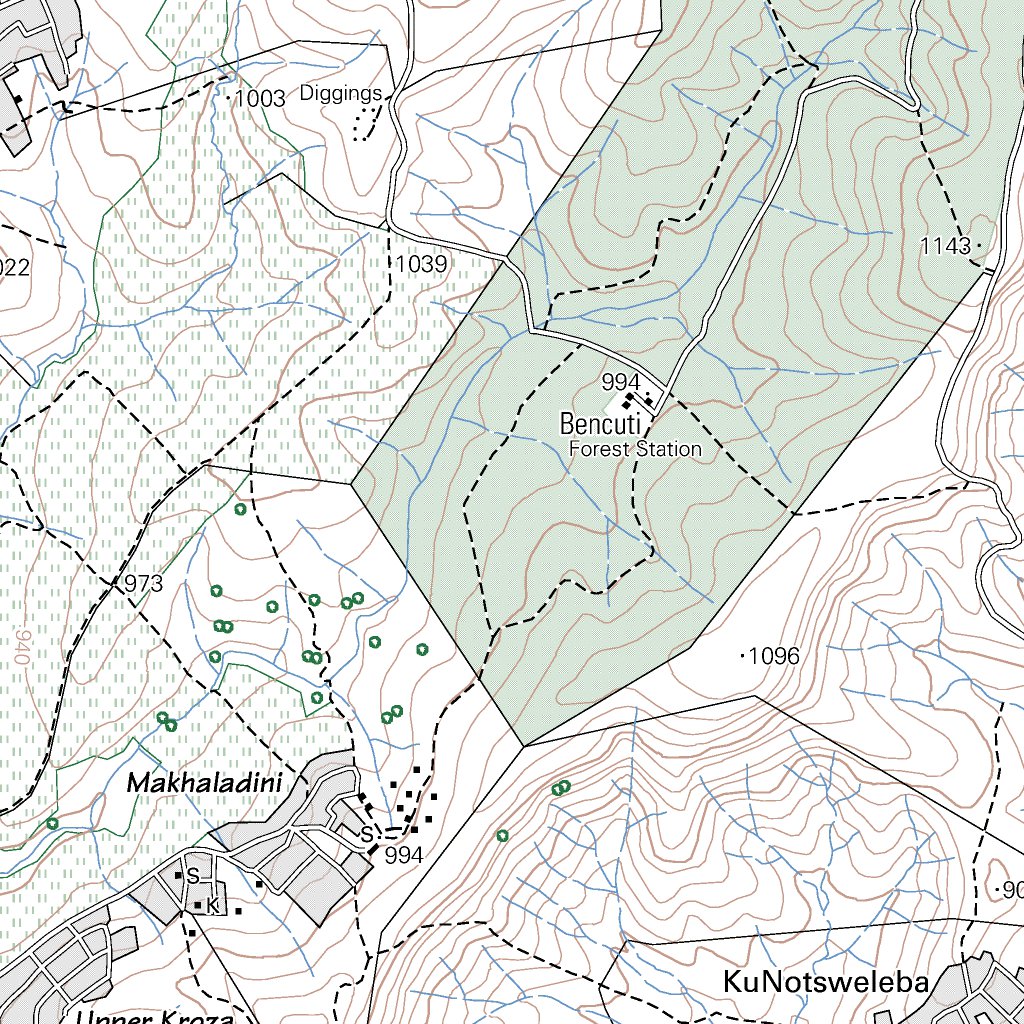 3128BB QUMBU Map by Chief Directorate: National Geo-spatial Information ...