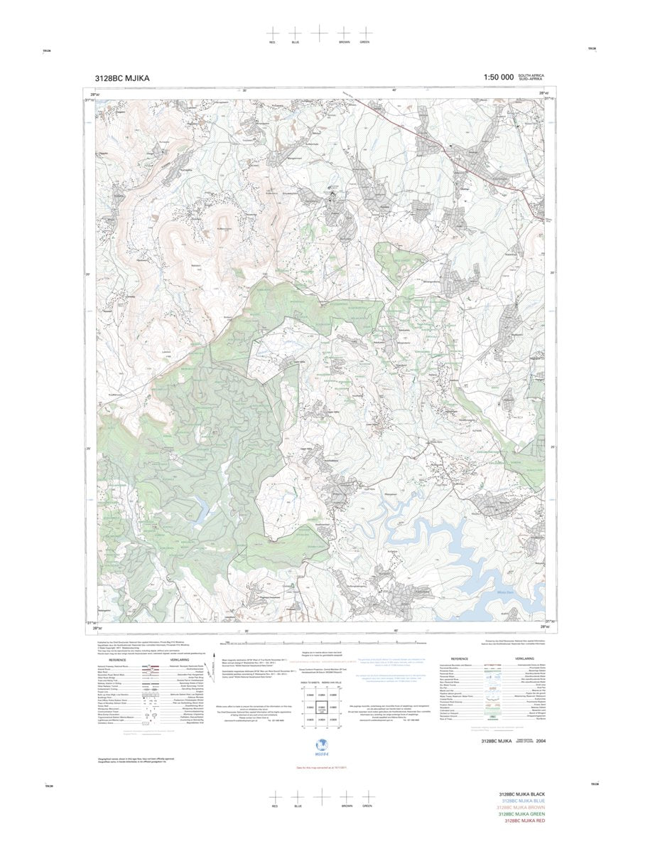 3128BC MJIKA Map by Chief Directorate: National Geo-spatial Information ...