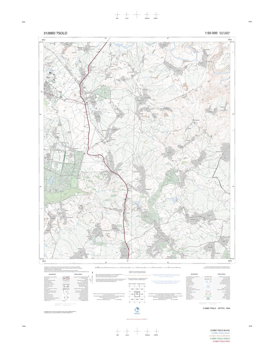 3128BD TSOLO Map by Chief Directorate: National Geo-spatial Information ...
