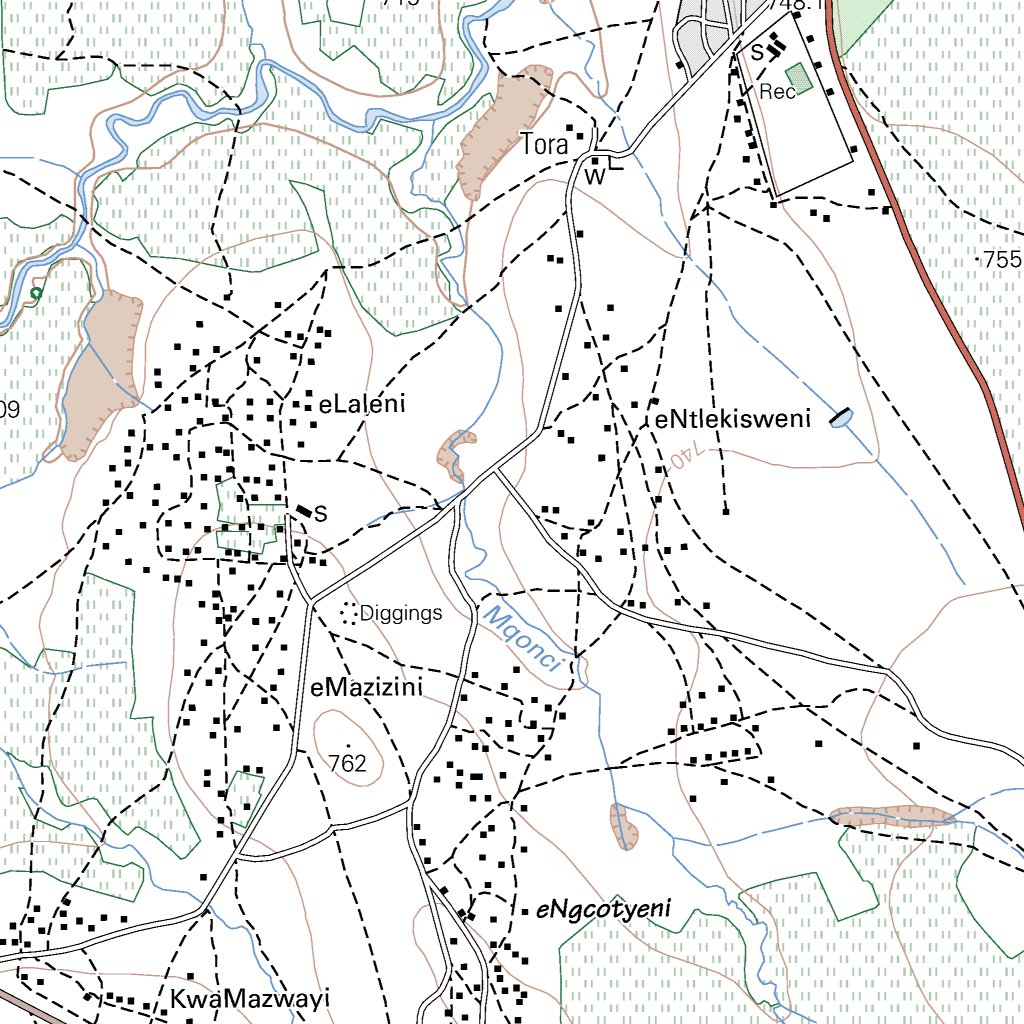 3128CC MJANYANA Map by Chief Directorate: National Geo-spatial ...