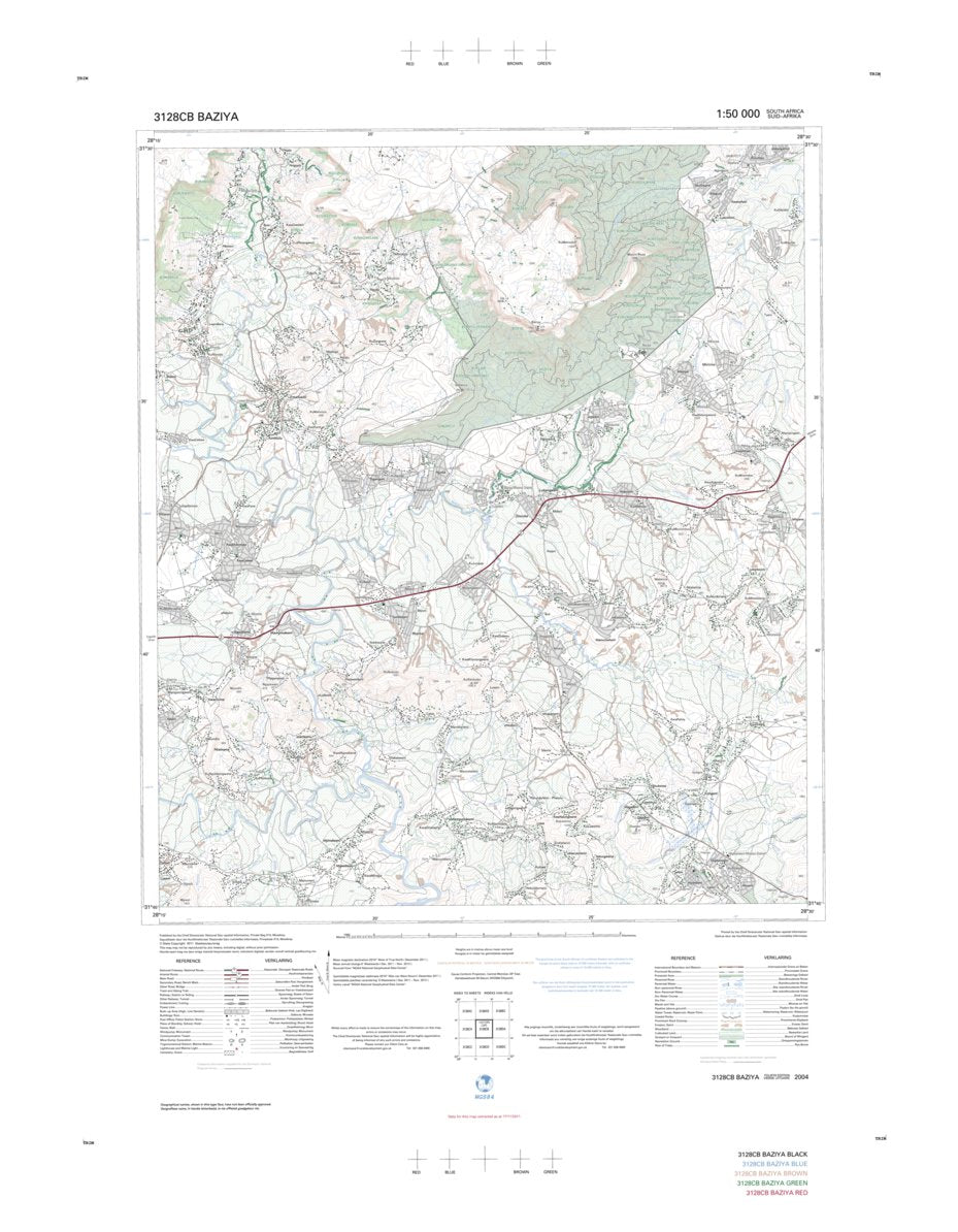 3128CB BAZIYA Map by Chief Directorate: National Geo-spatial ...