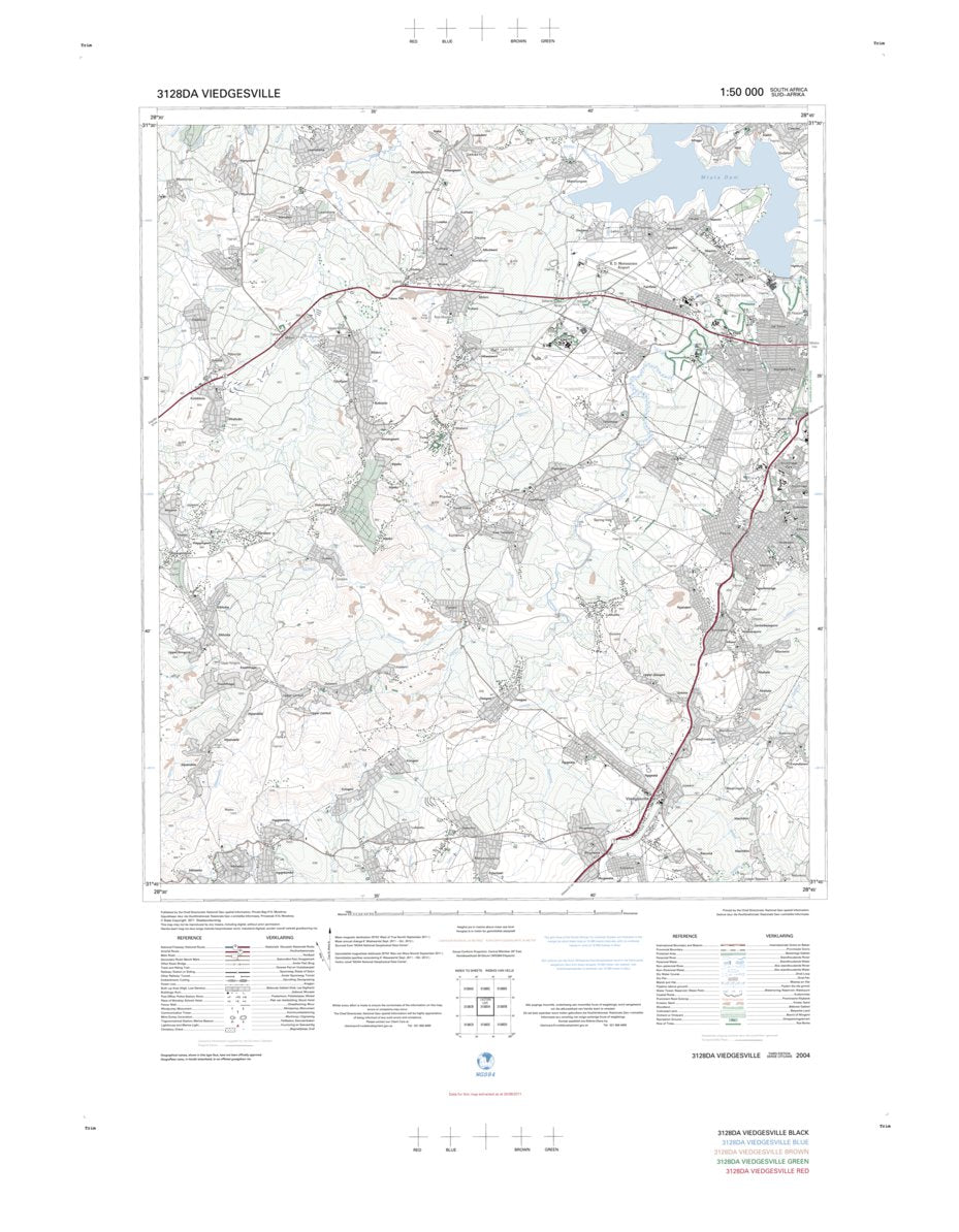 3128DA VIEDGESVILLE Map by Chief Directorate: National Geo-spatial ...