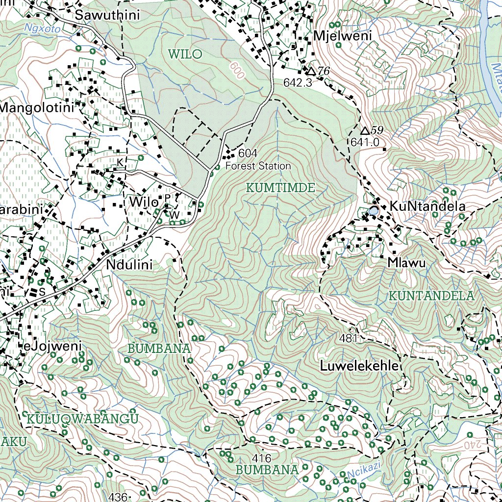 3128DD MQANDULI Map by Chief Directorate: National Geo-spatial ...