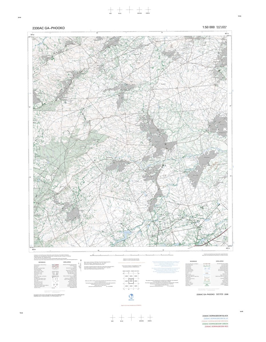 2330AC GA-PHOOKO Map by Chief Directorate: National Geo-spatial ...